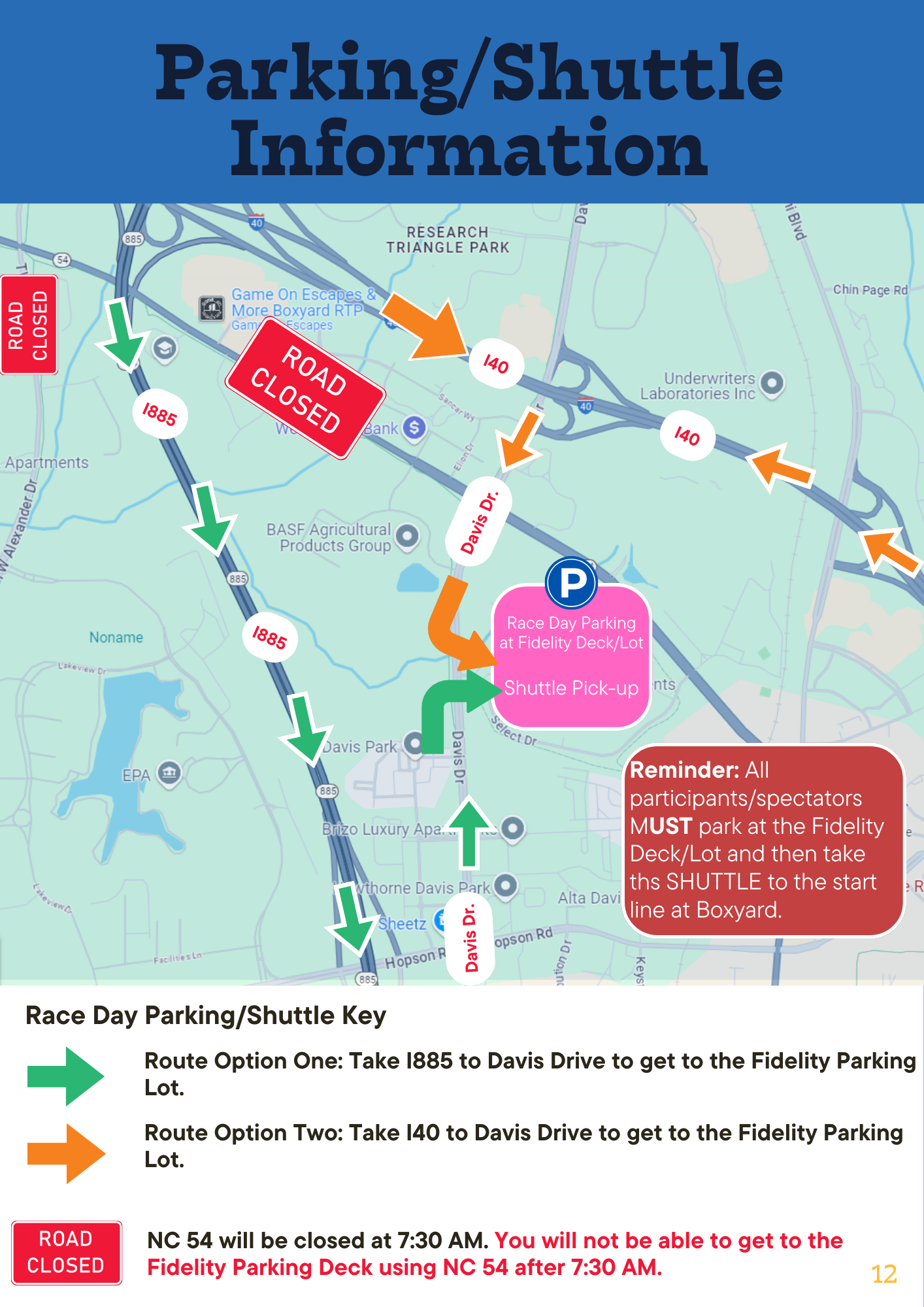 Parking & Shuttles - 9 to 5K